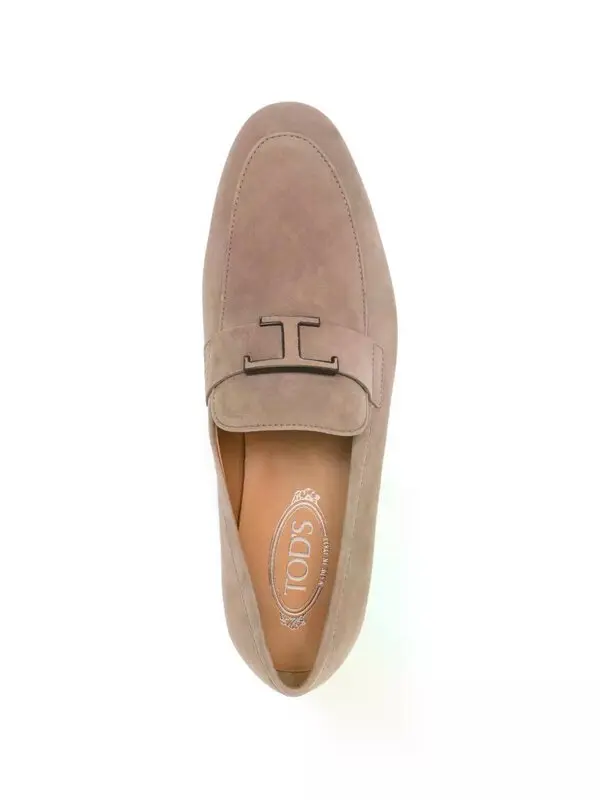 TOD'S Logo-plaque Loafers - Neutrals