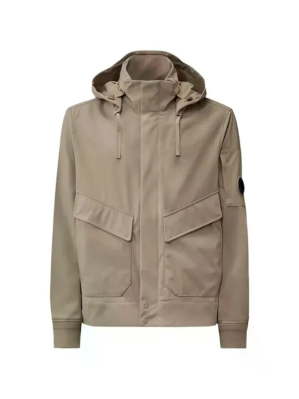 C.P. COMPANY Lens Detail Hooded Jacket - Neutrals