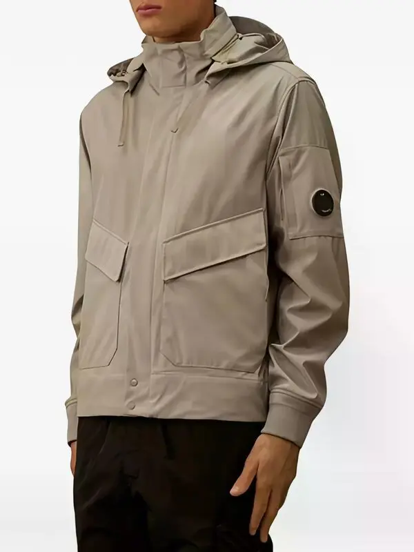 C.P. COMPANY Lens Detail Hooded Jacket - Neutrals