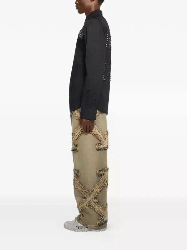 Off-White Studded Hooded Shirt