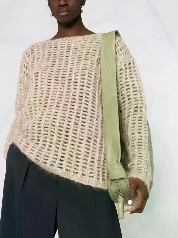 UMA WANG Open-knit Crew Neck Jumper