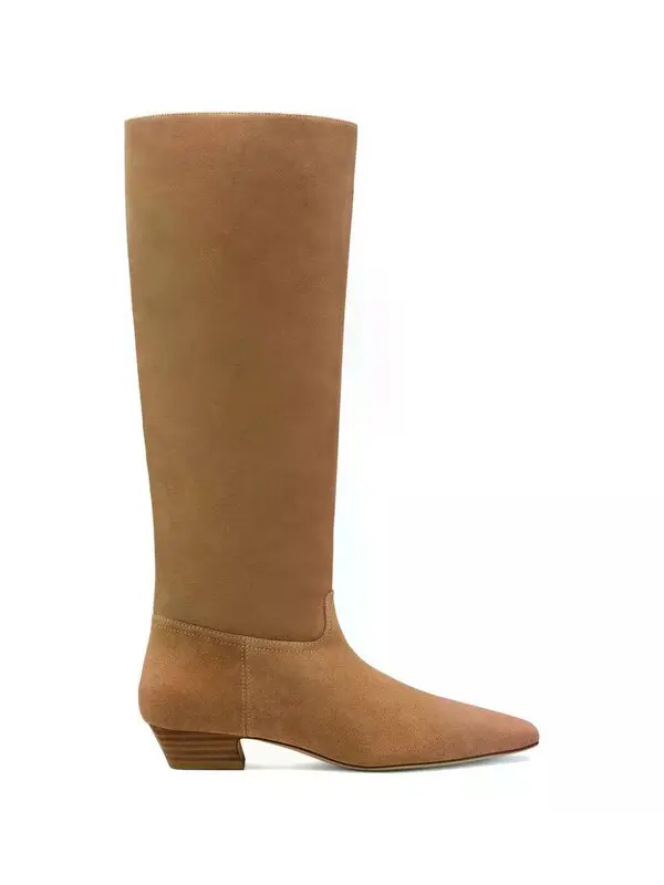 STUART WEITZMAN Stassi Square-toe Boots - Neutrals