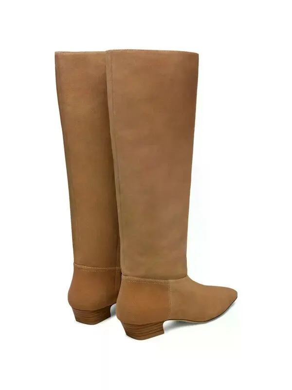STUART WEITZMAN Stassi Square-toe Boots - Neutrals