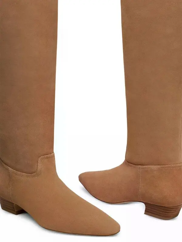 STUART WEITZMAN Stassi Square-toe Boots - Neutrals
