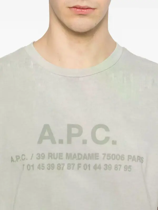 A.p.c. Logo-print T-shirt - Neutrals