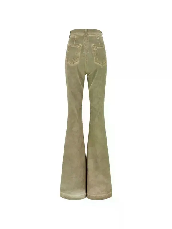 Rick Owens High-waisted Flared Jeans - Green
