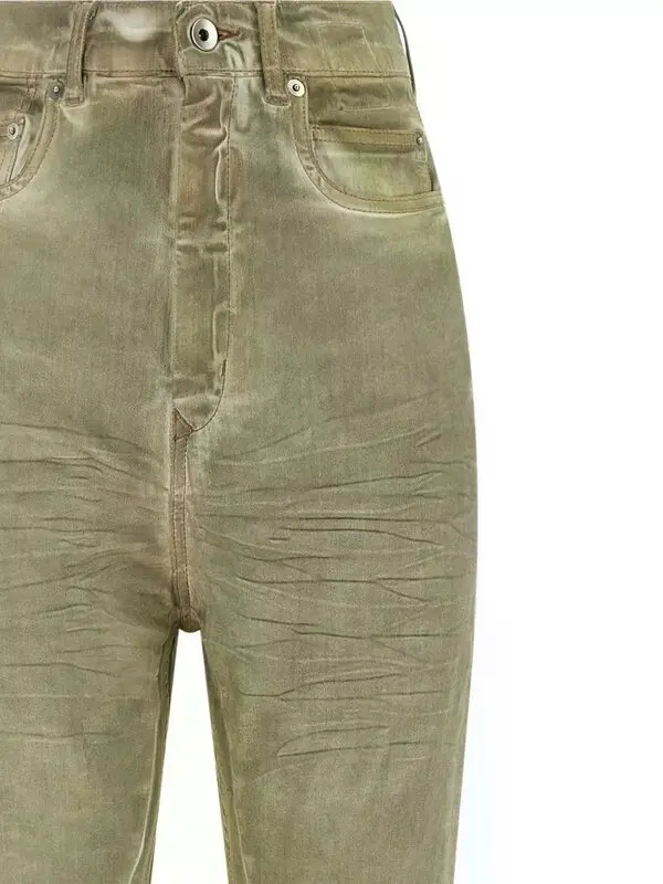 Rick Owens High-waisted Flared Jeans - Green