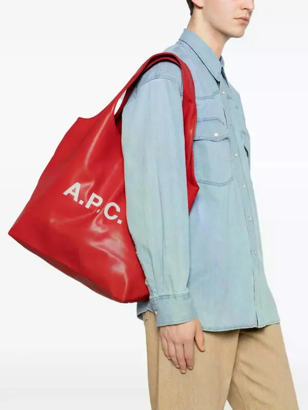A.p.c. Logo-print Tote Bag - Red