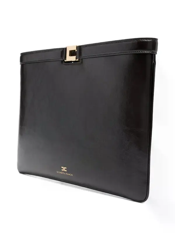 Elisabetta Franchi Logo-plaque Clutch - Brown