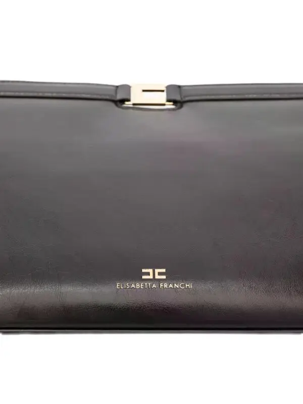 Elisabetta Franchi Logo-plaque Clutch - Brown