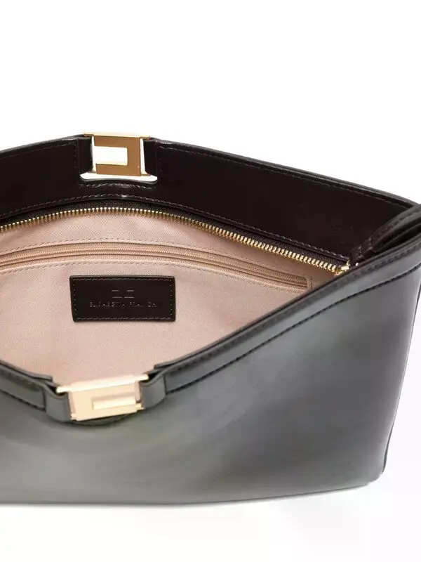 Elisabetta Franchi Logo-plaque Clutch - Brown