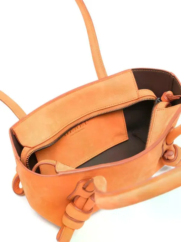 Hereu Mini Fleca Knot-detail Shoulder Bag - Orange