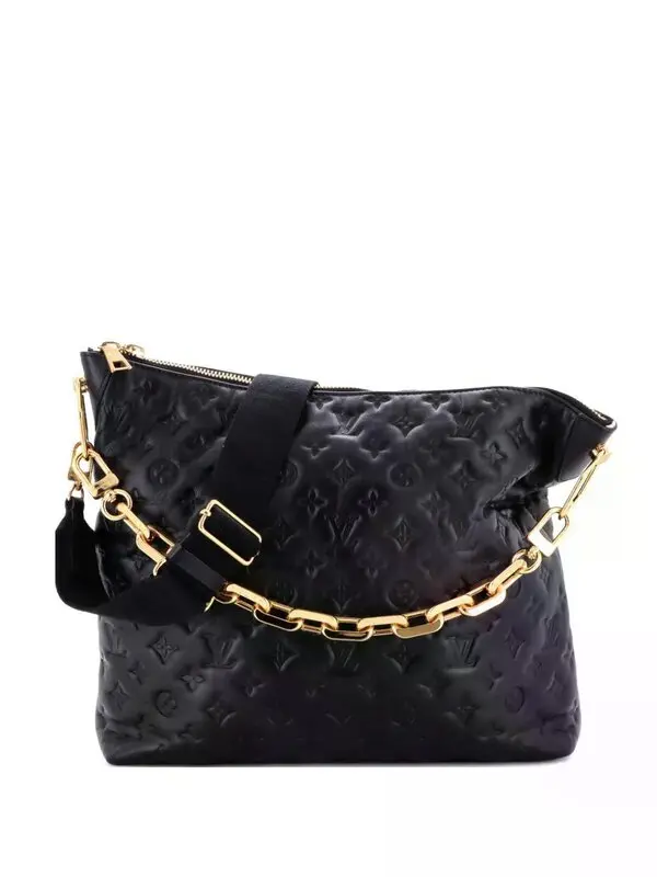 LOUIS VUITTON Coussin Monogram Embossed Lambskin Mm Hobo Bag