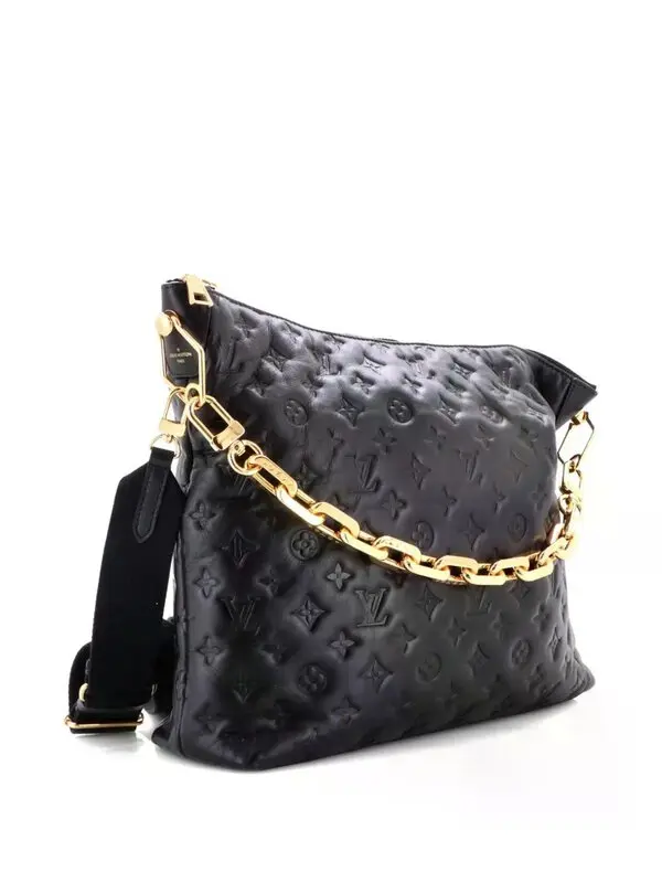 LOUIS VUITTON Coussin Monogram Embossed Lambskin Mm Hobo Bag