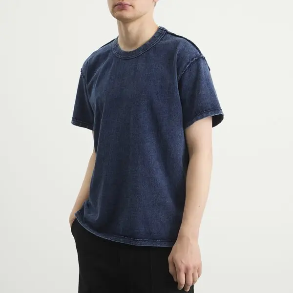 LES TIEN Heavyweight Binded Neck Inside Out T-shirt