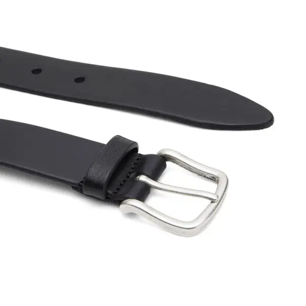 Anderson's Narrow Studded Leather Belt - Black