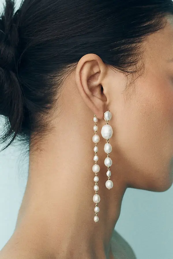 Nadri London Freshwater Pearl Drop Earrings