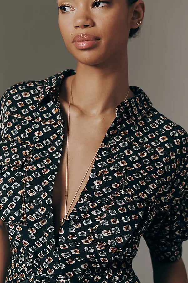 Anthropologie Utility Pocket Shirt Dress
