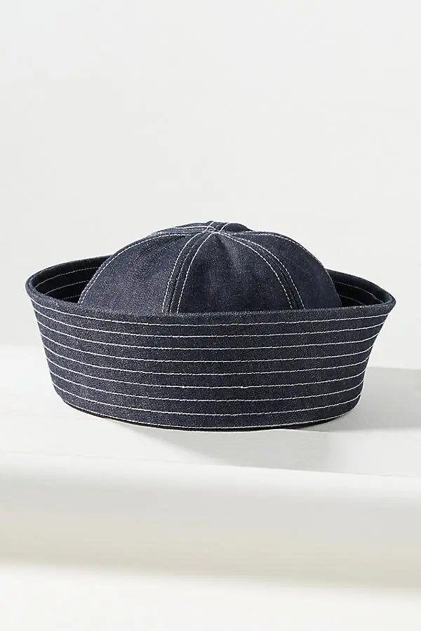 WYETH Denim Sailor Hat - Dark Denim