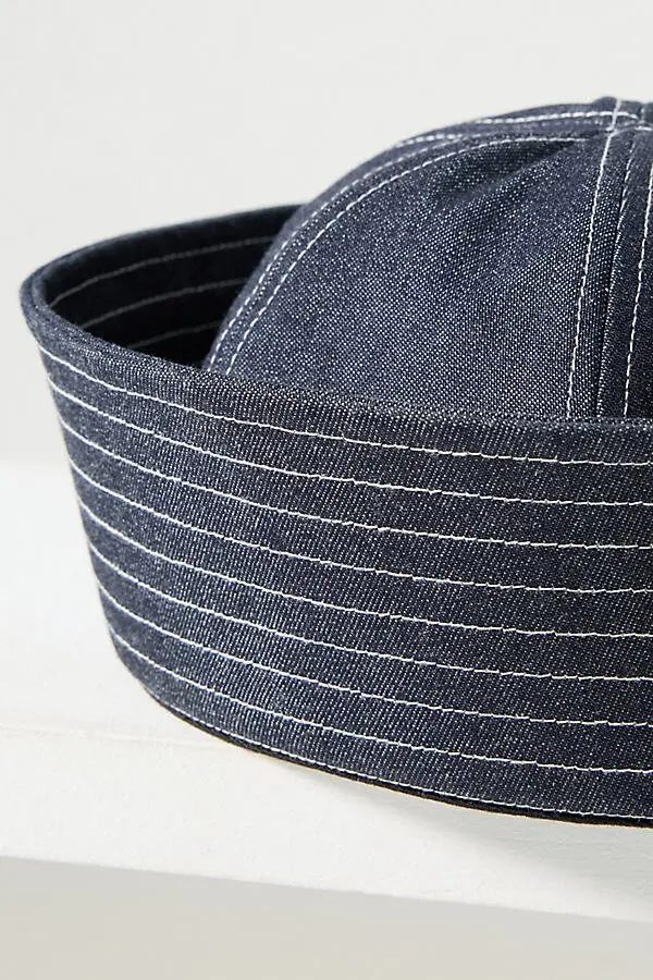 WYETH Denim Sailor Hat - Dark Denim