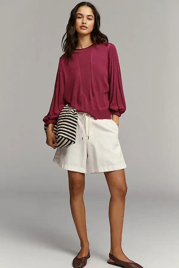 Anthropologie Balloon Sleeve Swing Sweater