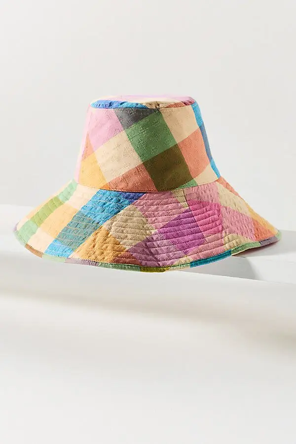 SUNSHINE TIENDA Plaid Bucket Hat