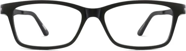 Zenni Rectangle Full Rim Frame With Snap-on Sunlens - Black
