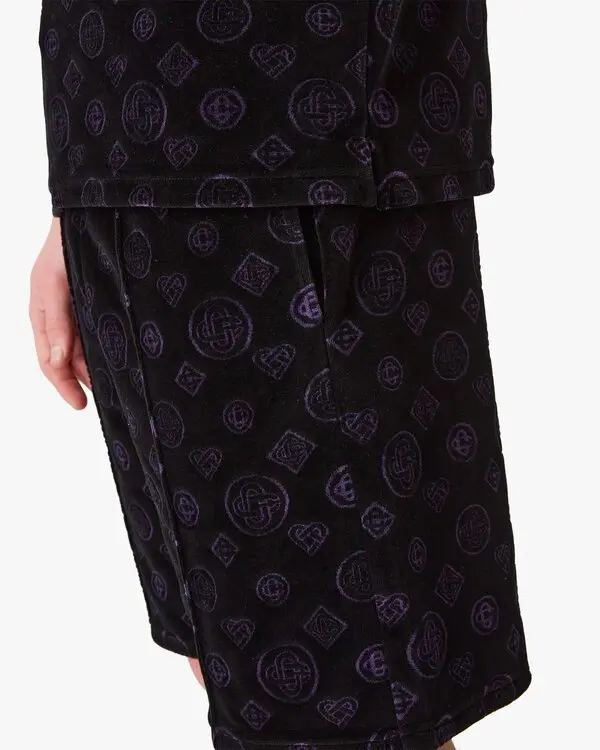 Casablanca Monogram Velour Shorts