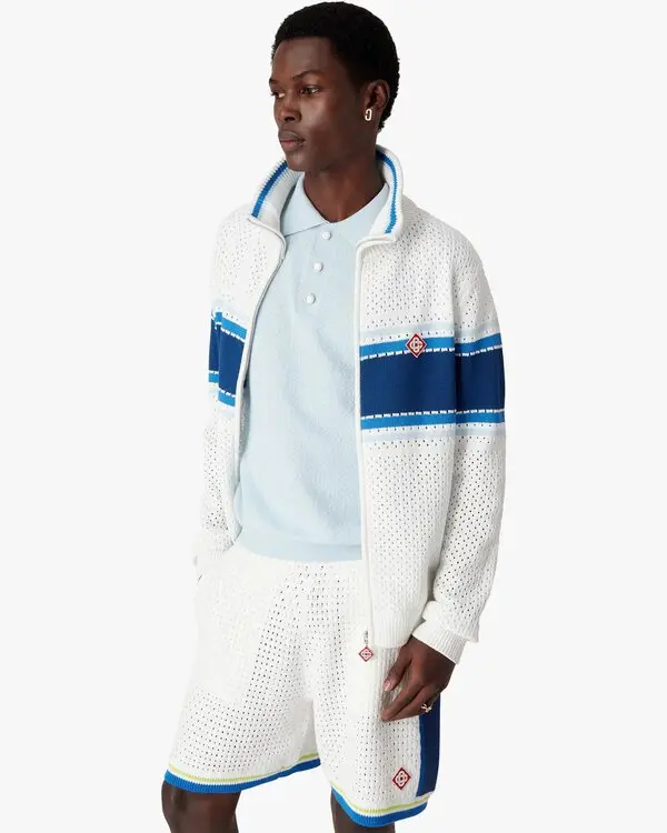 Casablanca Striped Mesh Track Jacket