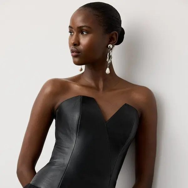 Ralph Lauren Harling Lambskin Bustier