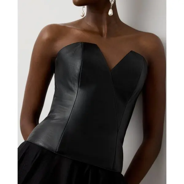 Ralph Lauren Harling Lambskin Bustier
