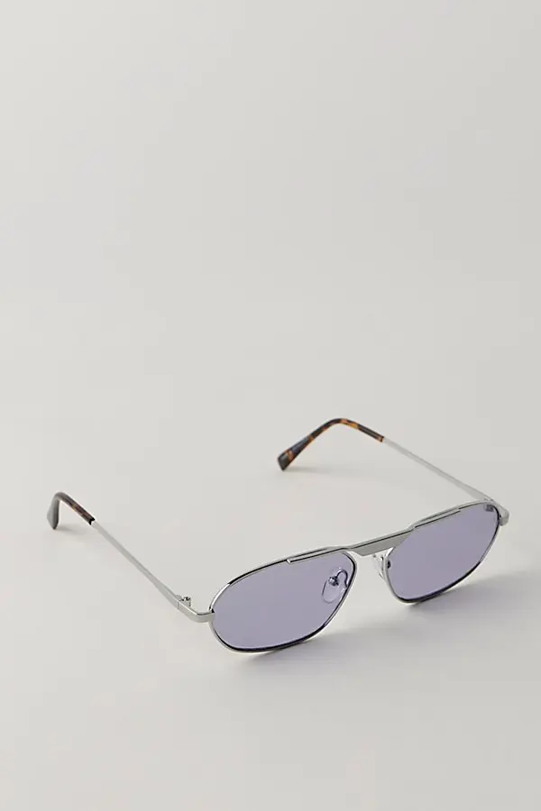 Free People Tavi Aviator Sunglasses - Silver/grape Soda