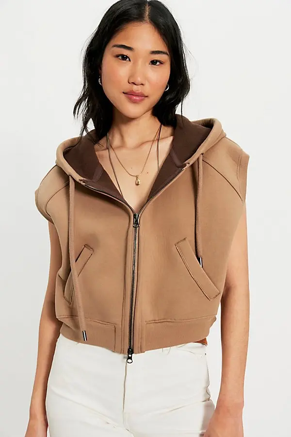 Free People We The Free Pop Layer Vest - Tannin Combo