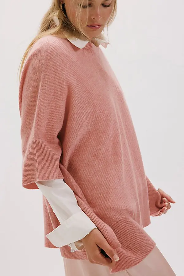 Free People We The Free Ninth Street Cashmere Tee - Coral