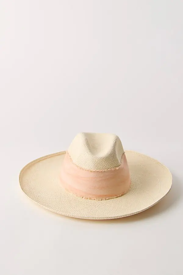 FINCA Velas Wide Brim Straw Hat - Ivory