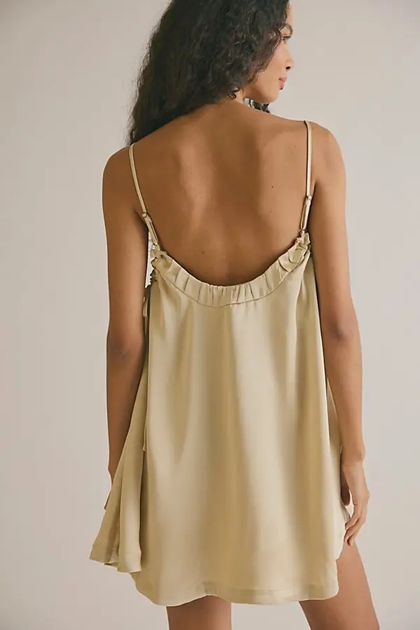 Free People Sundown Mini Slip - Bleached Out