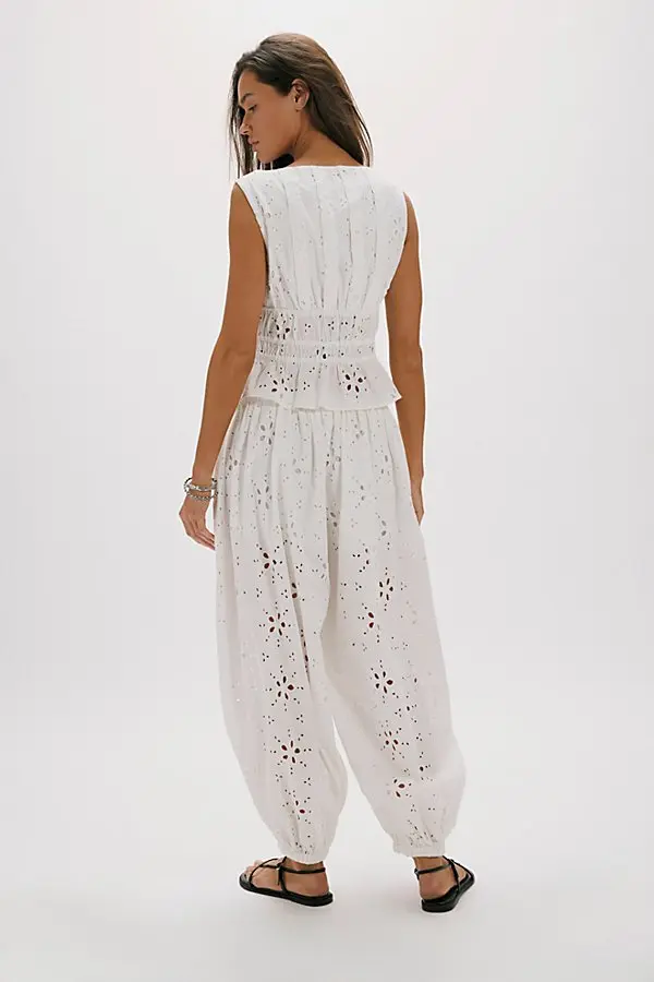 Free People Eyelet Pant Set - Sugar Swizzle
