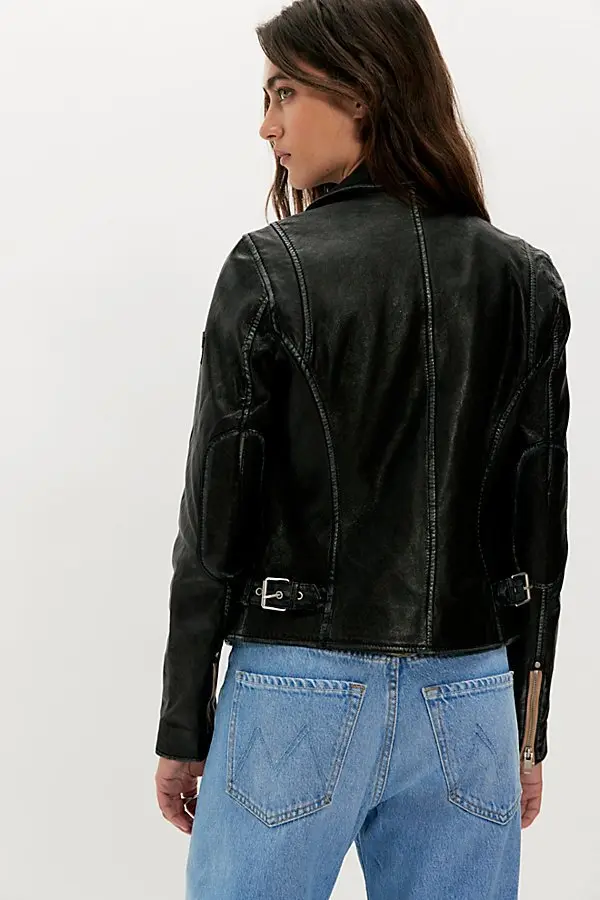 MAURITIUS LEATHER Sofia Moto Leather Jacket - Black
