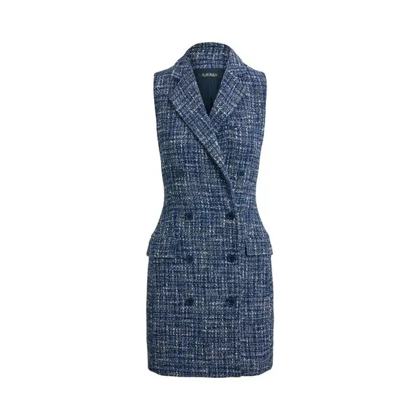 Ralph Lauren Double-breasted Bouclé Sleeveless Dress