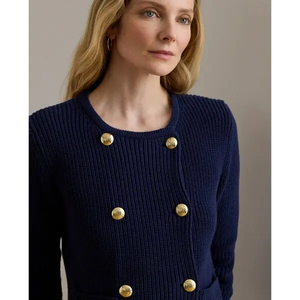 Ralph Lauren Double-breasted Cotton Sweater Jacket