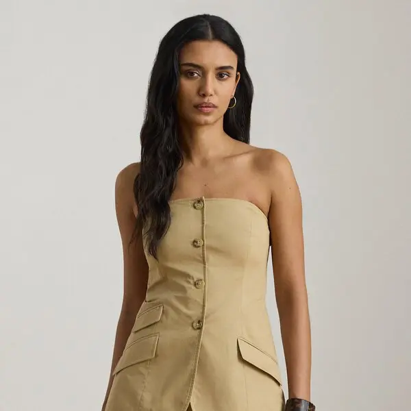 Ralph Lauren Cotton Twill Bustier