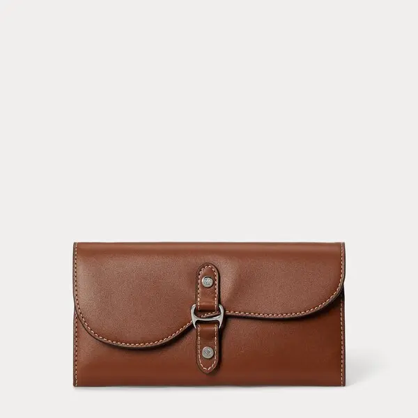 Ralph Lauren Leather Tasha Continental Wallet - Lauren Tan