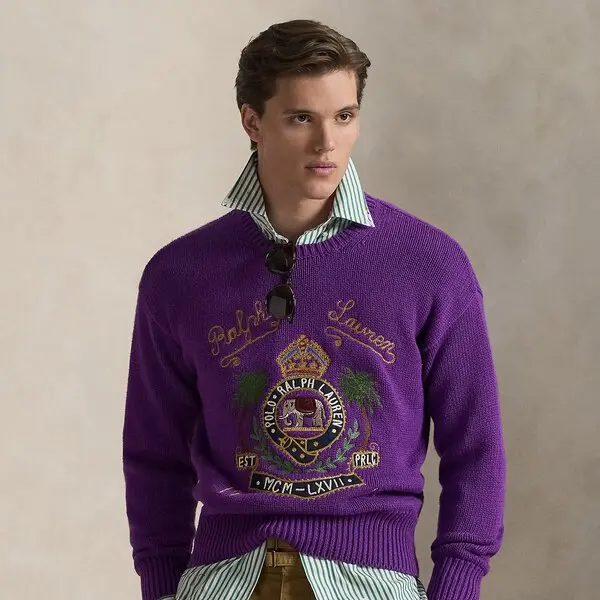 Ralph Lauren Embroidered Cotton Sweater