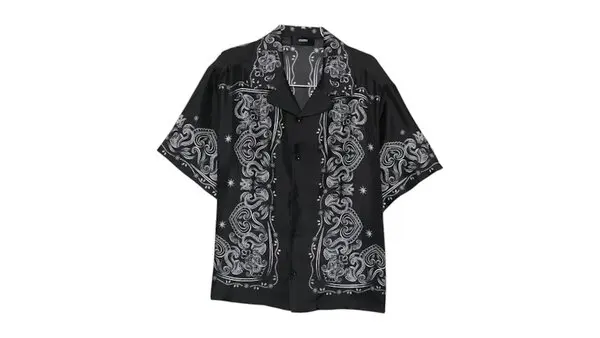Amiri Bandana Paint Bowling Shirt