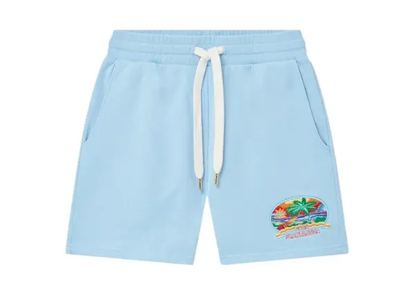 Casablanca Casa Phantastica Embroidered Sweatshorts - Blue