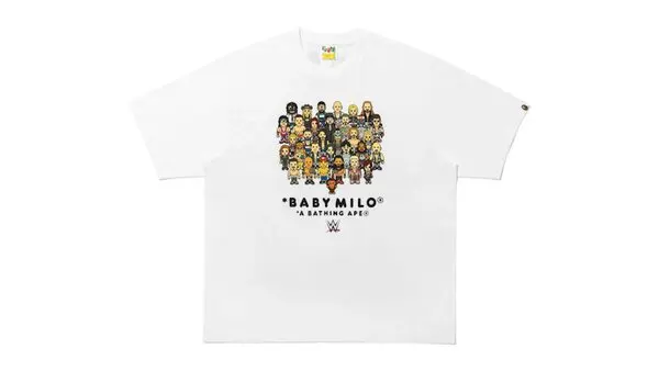 A BATHING APE X Wwe Wrestlers Baby Milo Relaxed Fit Tee Shirt - White