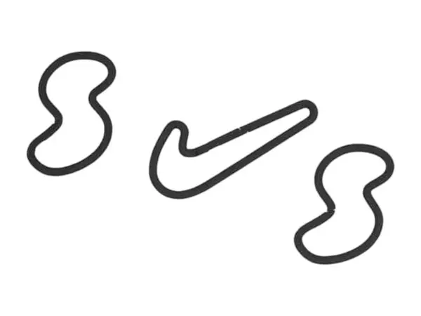 Nike X Skims Swoosh And S Carabiner Set - Obsidian