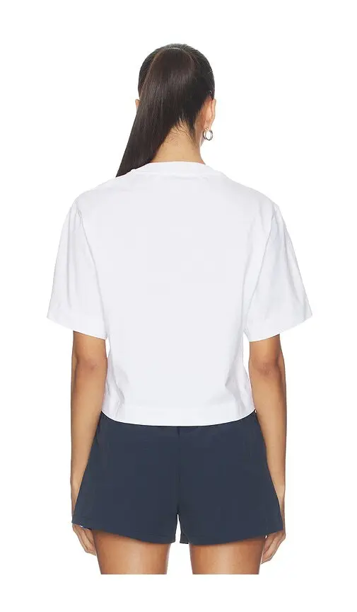 Off-White Bookish Glowing Flower Cropped T-shirt