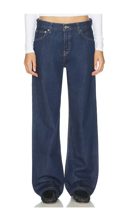EB DENIM Mid Rise Baggy Jeans - Blue