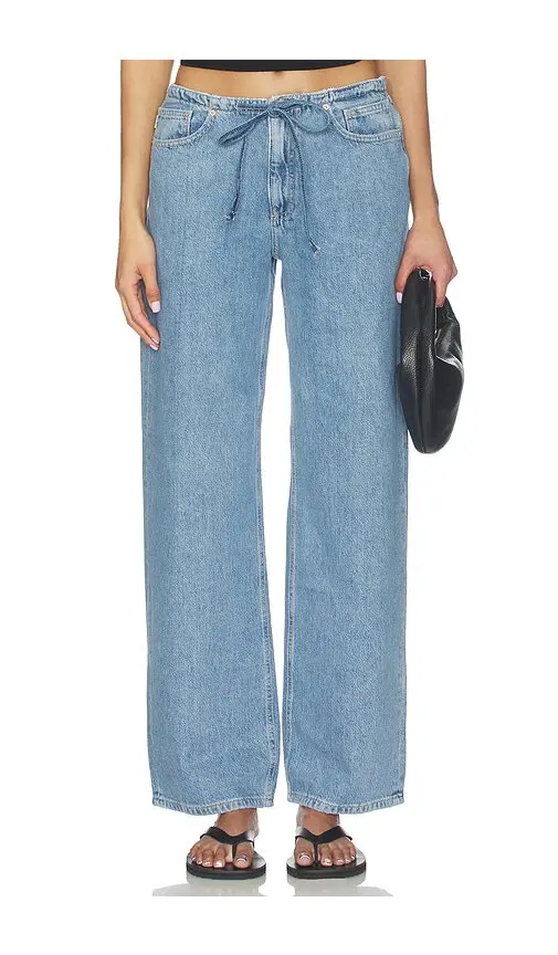 DL1961 Dl Aura Sienna Low Slung Relaxed Wide Leg Jeans - Blue